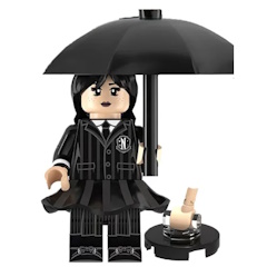 Horror Wednesday Addams Minifigure - bricknmix.uk