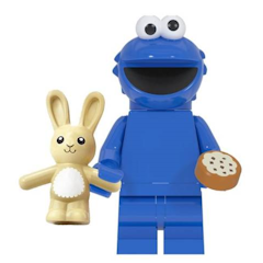 Sesame Street Cookie Monster Minifigure - bricknmix.uk